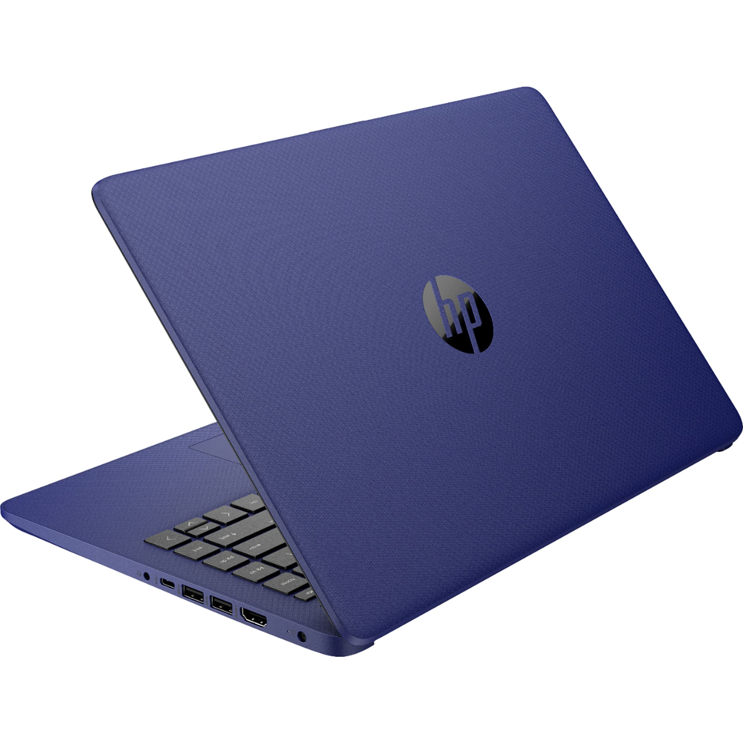 HP 14 Laptop, Intel Celeron N4020, 4 GB RAM, 64 GB Storage, 14-inch Micro-Edge HD Display, Windows 11 Home, Thin & Portable, 4K Graphics, One Year of Microsoft 365 (14-dq0010nr, 2021, Indigo Blue)