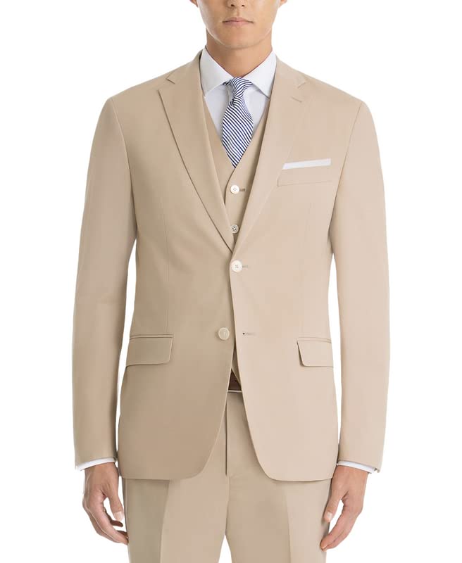 Lauren Ralph Lauren Men's UltraFlex Classic-Fit Cotton Tan Sport Coat (Tan, 46S)