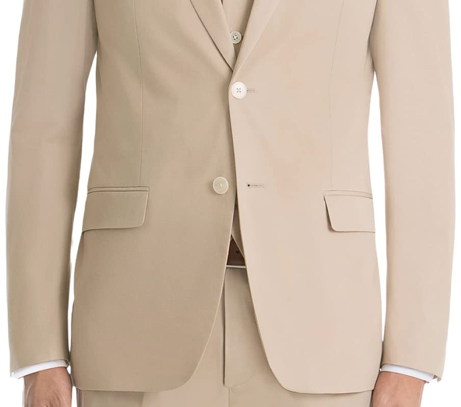 Lauren Ralph Lauren Men's UltraFlex Classic-Fit Cotton Tan Sport Coat (Tan, 46S)