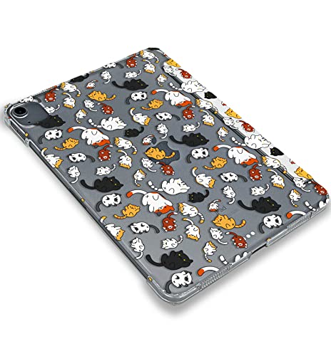 Cute Cats Animal Kawaii Kitten case Compatible with iPad Mini Air Pro 7.9 8.3 9.7 10.2 10.9 11 12.9 inch Pattern Cover New 2022 2021 Trifold Stand 3 4 5 6 7 8 9 Generation 420 (10.2" 7/8/9 gen)