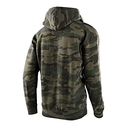 Troy Lee Designs Motocross/Bike Racing Zip Up Hoodie for Men, Speed Logo Camo Green, Large
