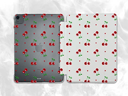 Cute Berry Cherry Fruit case Compatible with iPad Mini Air Pro 7.9 8.3 9.7 10.2 10.9 11 12.9 inch Pattern Cover New 2022 2021 Trifold Stand 3 4 5 6 7 8 9 Generation 416 (9.7" 5/6 gen)