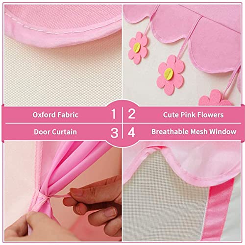GBB Kids Play Tent Princess Playhouse Pink Castle Play Tent