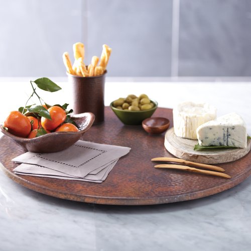 Native Trails 20-inch Copper Lazy Susan, Tempered Copper Finish