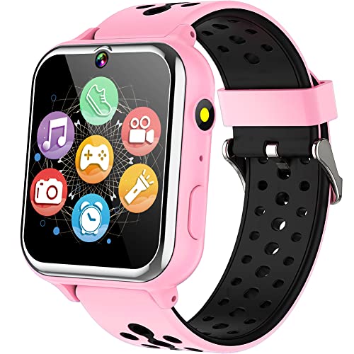 Kids Smart Game Watch for Boys Girls Age 3-12 with 1.54" HD Touch Screen 24 Puzzle Games Camera Video Music Player Pedometer Alarm Clock Calculator Torch Child Watch Wristband Electronic Learning Toys