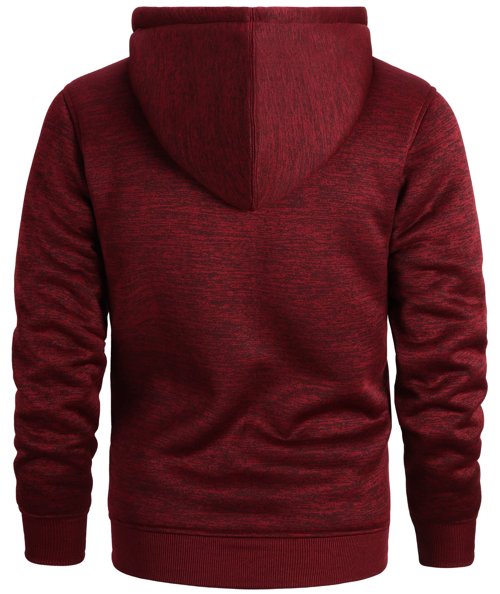Little Beauty Men Hoodies Full Zip Up Jacket Fleece Sherpa Lined Heavyweight Sweashirts Winter