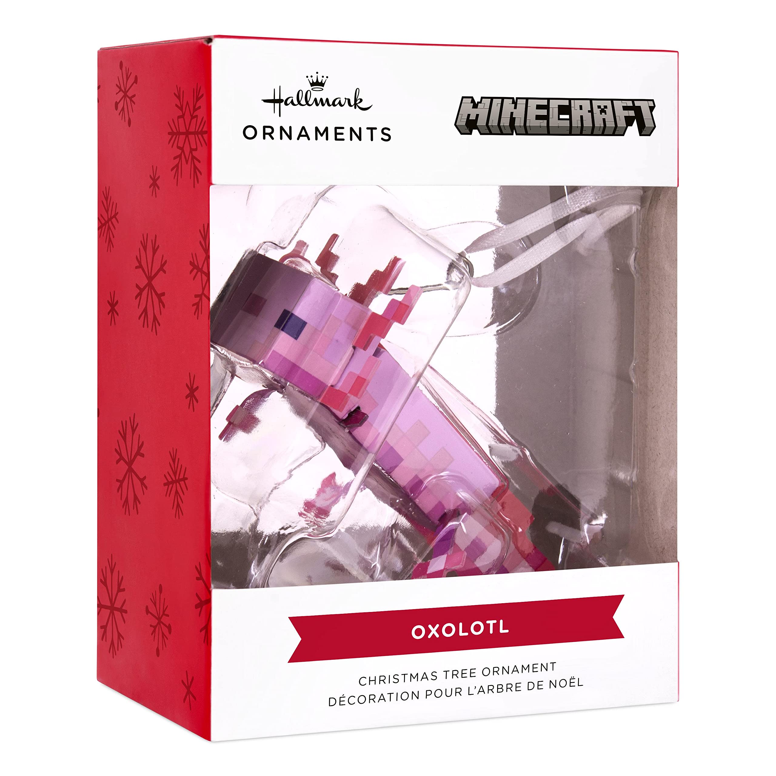 Hallmark Minecraft Axolotl Christmas Ornament, Plastic, HIPS