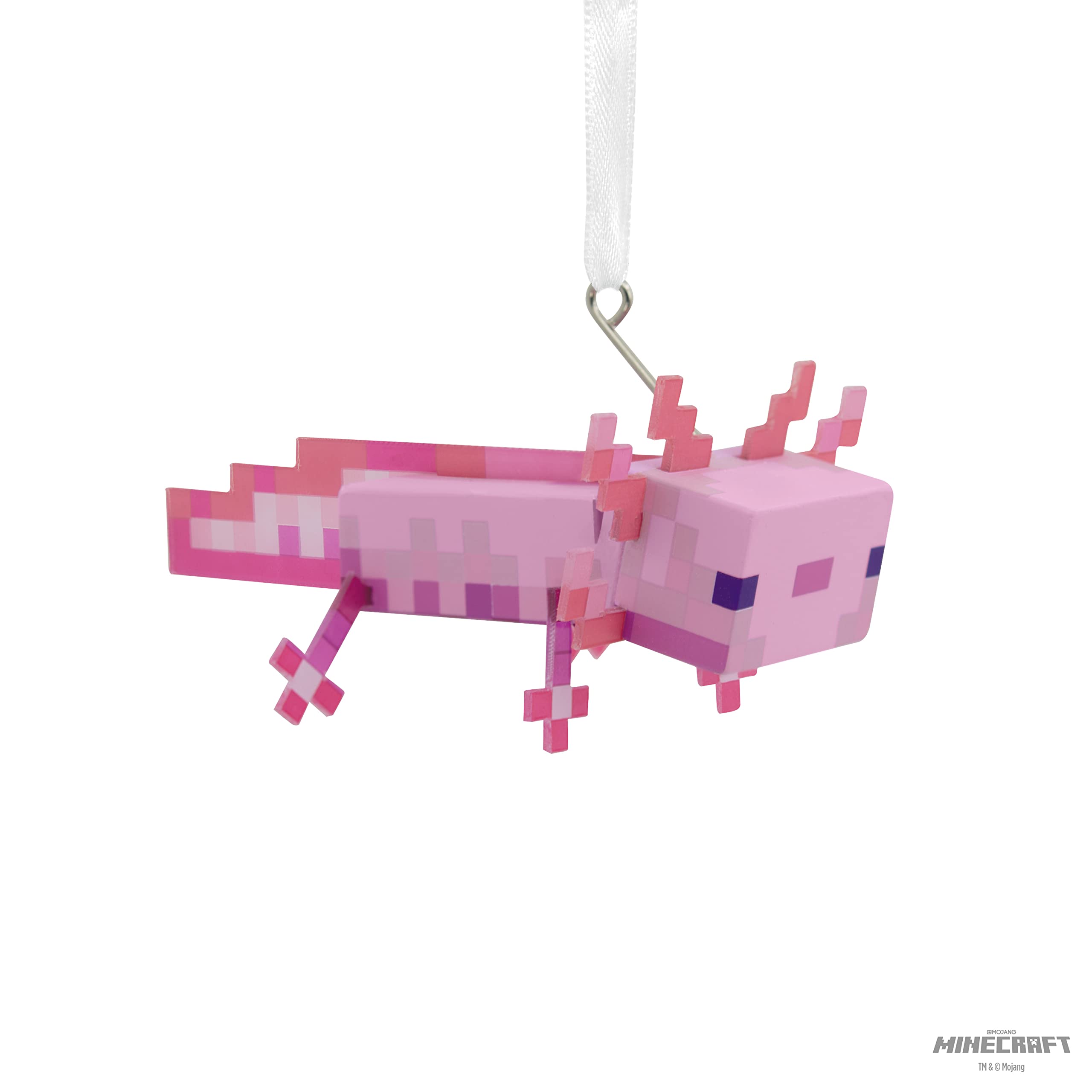 Hallmark Minecraft Axolotl Christmas Ornament, Plastic, HIPS