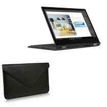 BoxWave Case for Lenovo Thinkpad X1 Yoga (3rd Gen) (Case Elite Leather Messenger Pouch, Synthetic Leather Cover Case Envelope Design for Lenovo Thinkpad X1 Yoga (3rd Gen) - Jet Black