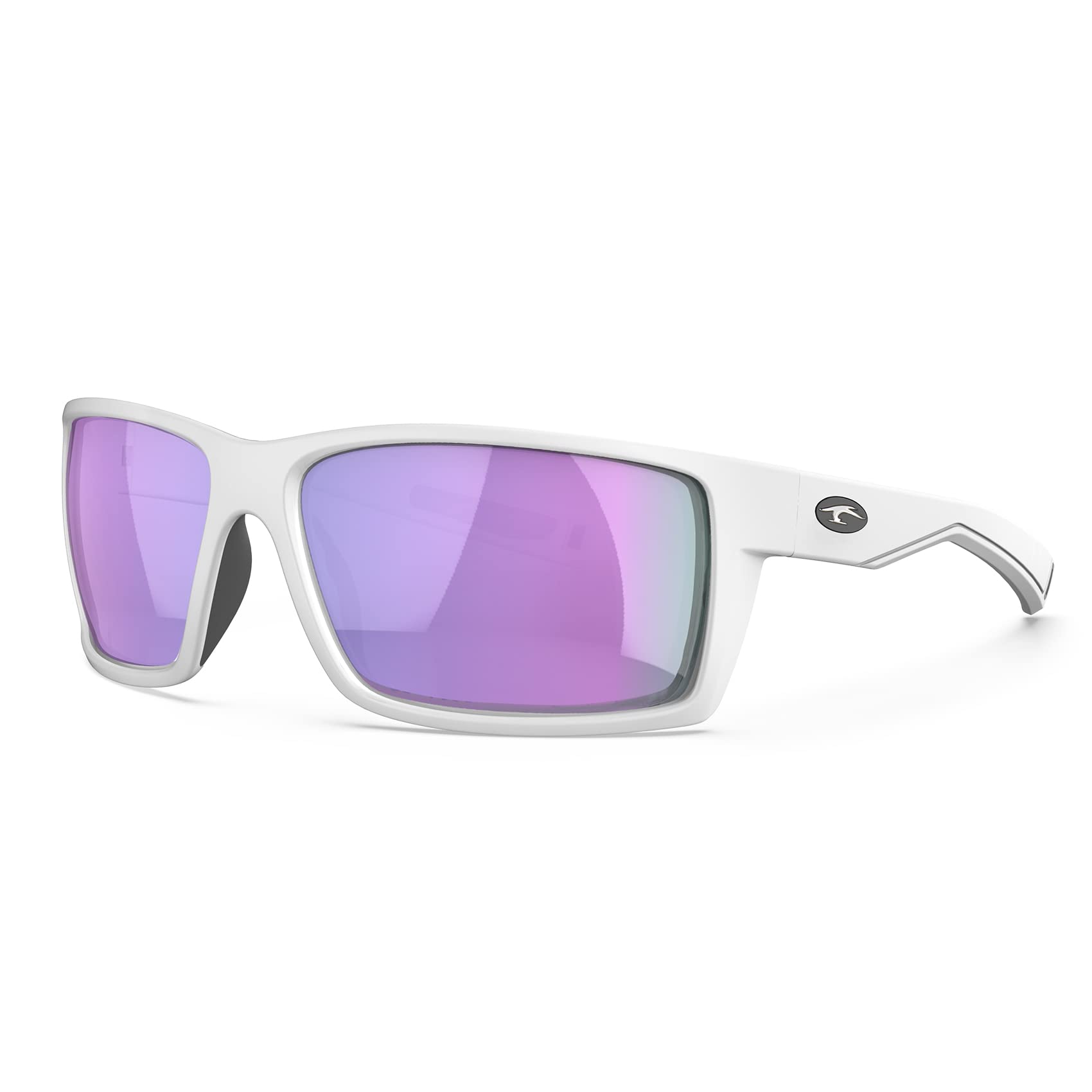 Konlley Sport Polarized Sunglasses UV Protection for Men and Women, Running Fishing Rectangle Sunglasses with White Frame