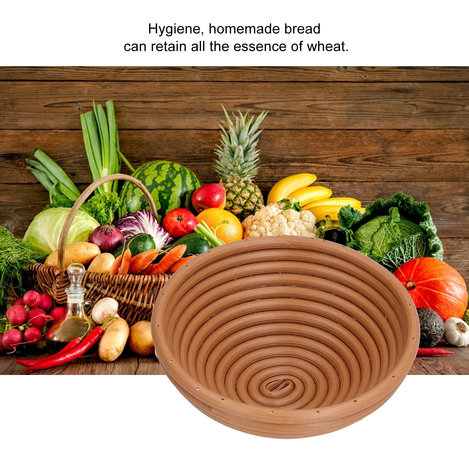 Cyrank Bread Proofing Basket, Banneton Proofing Basket Baking Bowl Dough Gifts for Bakers Proving Baskets for Professional and Home Bakers(#1)
