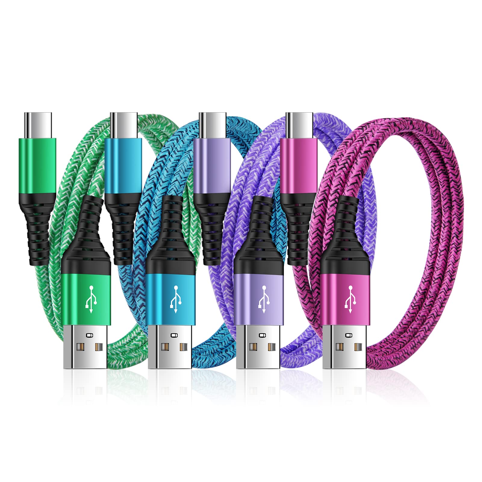 [4Pack/6ft] USB C Cable iPhone 15 Car Charger Cord Type C Fast Charging Cable for iPhone 15/15 Pro/15 Pro Max/15 Plus, Samsung Galaxy S24 A15 5G A54 A14 A53 S23 S22 S21,Google Pixel 8 Pro 7a 7 6a 6 5