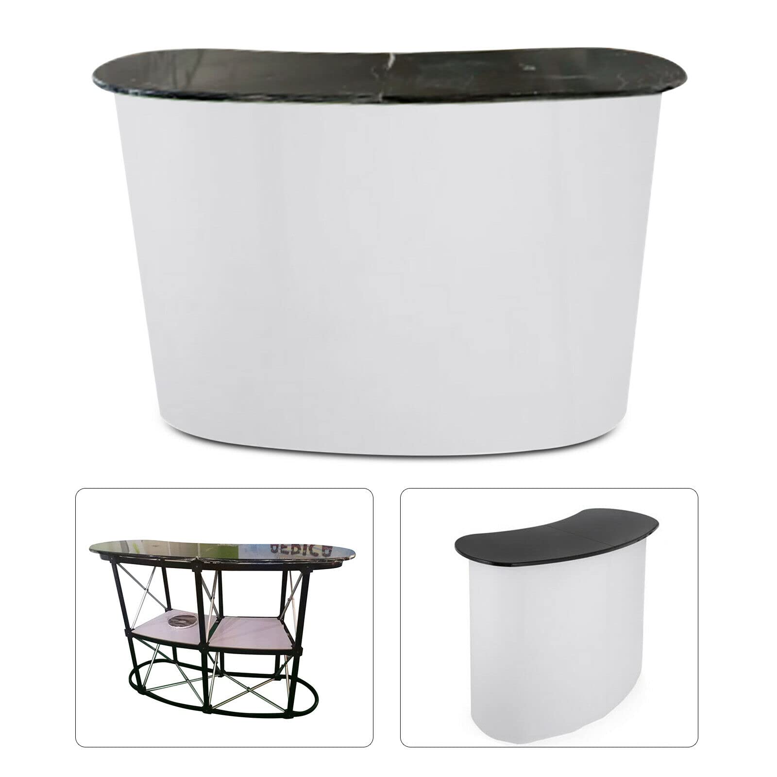 YIYIBYUS Promotion Pop Up Display Table Trade Show - Salon Reception Desk Promotion Retail, Reception Desk Illuminated Reception Area Counter Desk Receptionist Desk