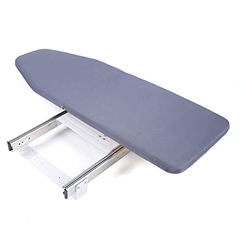 YIPONYT Ironing Board Retractable Ironing Board Closet Folding 180° Rotation Pull-Out Stow Away Easy to Install Gray