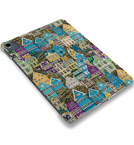 Cute House Design Art case Compatible with iPad Mini Air Pro 7.9 8.3 9.7 10.2 10.9 11 12.9 inch Pattern Cover New 2022 2021 Trifold Stand 3 4 5 6 7 8 9 Generation 361 (10.2" 7/8/9 gen)