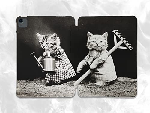 Kawaii Animal Funny Kitten case Compatible with iPad Mini Air Pro 7.9 8.3 9.7 10.2 10.9 11 12.9 inch Pattern Cover New 2022 2021 Trifold Stand 3 4 5 6 7 8 9 Generation 364 (11" Pro 1/2/3 gen)