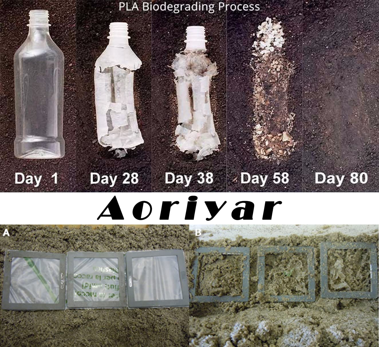 Aoriyar 1.2 Gallon Compostable Trash Bags, 120 Count, Green, 5 Liters