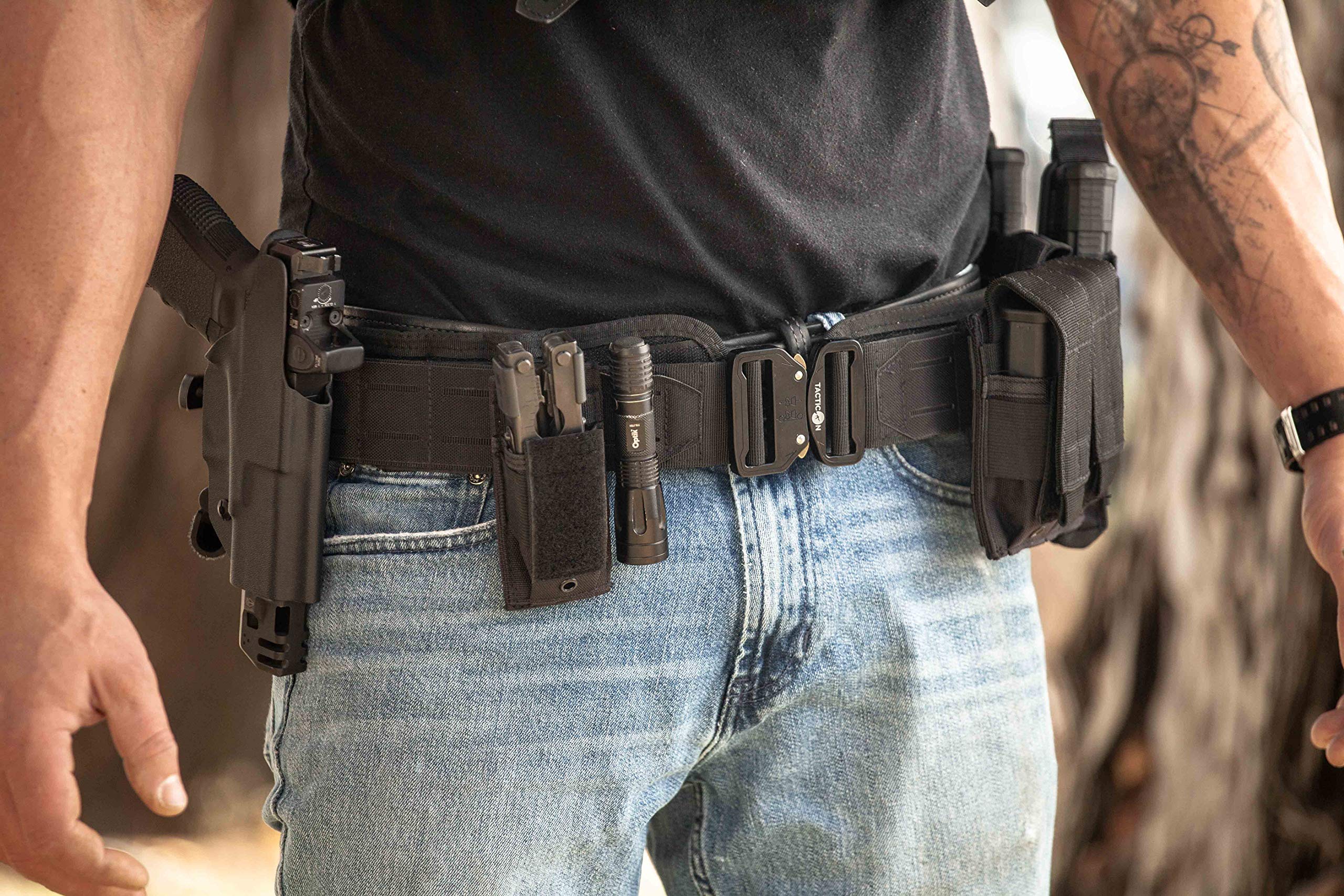 Tacticon Battle Belt | Padded Tactical Nylon Belts | Disabled Combat Veteran Owned Company | Heavy Duty Belt Quick Release Metal Buckle