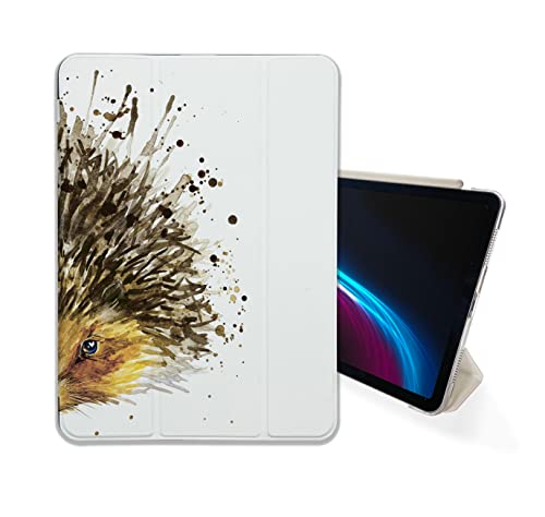 Cute Painted Hedgehog Animal case Compatible with iPad Mini Air Pro 7.9 8.3 9.7 10.2 10.9 11 12.9 inch Pattern Cover New 2022 2021 Trifold Stand 3 4 5 6 7 8 9 Generation 356 (10.2" 7/8/9 gen)