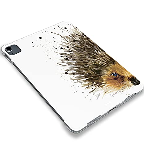 Cute Painted Hedgehog Animal case Compatible with iPad Mini Air Pro 7.9 8.3 9.7 10.2 10.9 11 12.9 inch Pattern Cover New 2022 2021 Trifold Stand 3 4 5 6 7 8 9 Generation 356 (10.2" 7/8/9 gen)