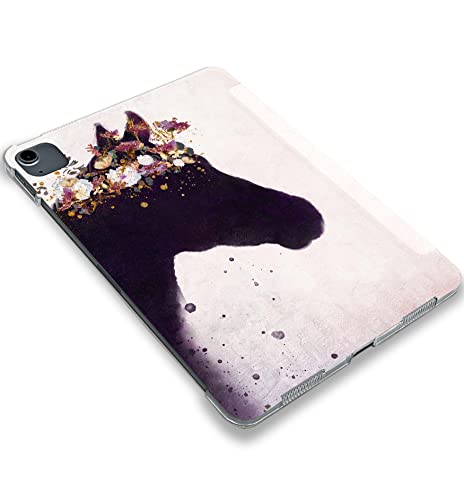 Kawaii Flower Horse Animal case Compatible with iPad Mini Air Pro 7.9 8.3 9.7 10.2 10.9 11 12.9 inch Pattern Cover New 2022 2021 Trifold Stand 3 4 5 6 7 8 9 Generation 360 (9.7" 5/6 gen)