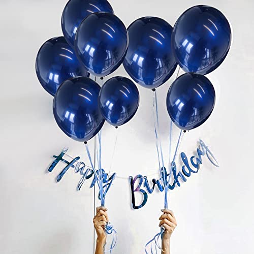 Navy Blue Balloons Set, 50 Pieces Dark Blue Balloon Deep Blue Latex Party Balloons for Birthday, Baby Shower
