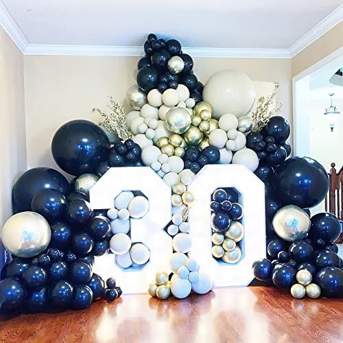 Navy Blue Balloons Set, 50 Pieces Dark Blue Balloon Deep Blue Latex Party Balloons for Birthday, Baby Shower