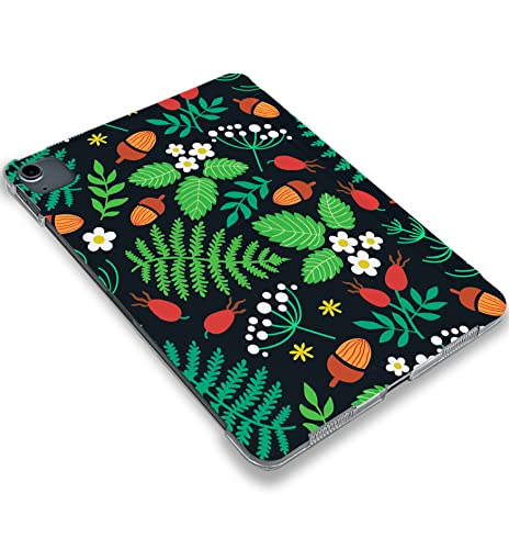 Cute Tropical Fern Leaves Plants case Compatible with iPad Mini Air Pro 7.9 8.3 9.7 10.2 10.9 11 12.9 inch Pattern Cover New 2022 2021 Trifold Stand 3 4 5 6 7 8 9 Generation 344 (7.9" Mini 4/5)