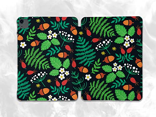 Cute Tropical Fern Leaves Plants case Compatible with iPad Mini Air Pro 7.9 8.3 9.7 10.2 10.9 11 12.9 inch Pattern Cover New 2022 2021 Trifold Stand 3 4 5 6 7 8 9 Generation 344 (7.9" Mini 4/5)