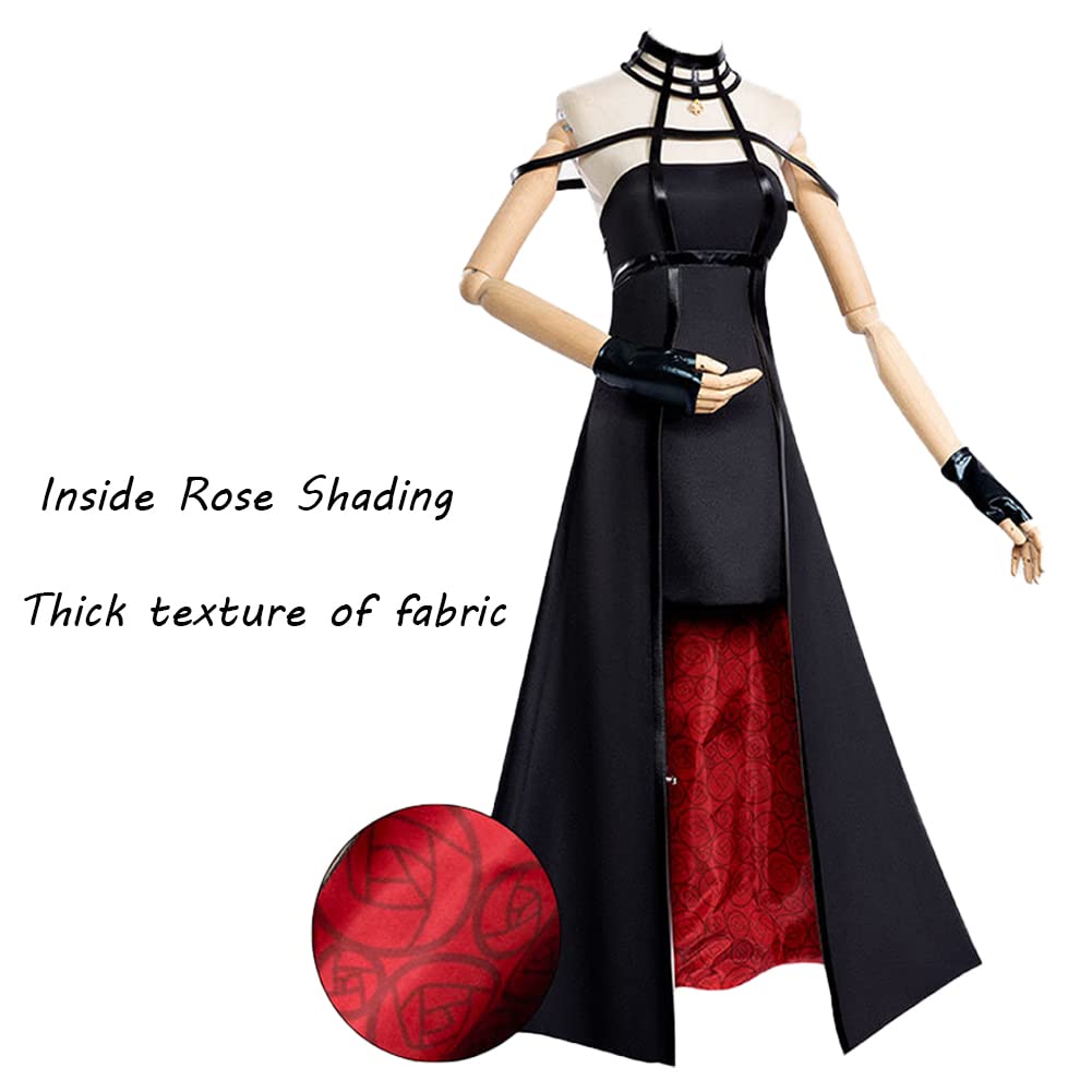 MZXDY Anime Yor Forger Cosplay Costumes Princess Bramble Black Dress for Women's Halloween Party Set