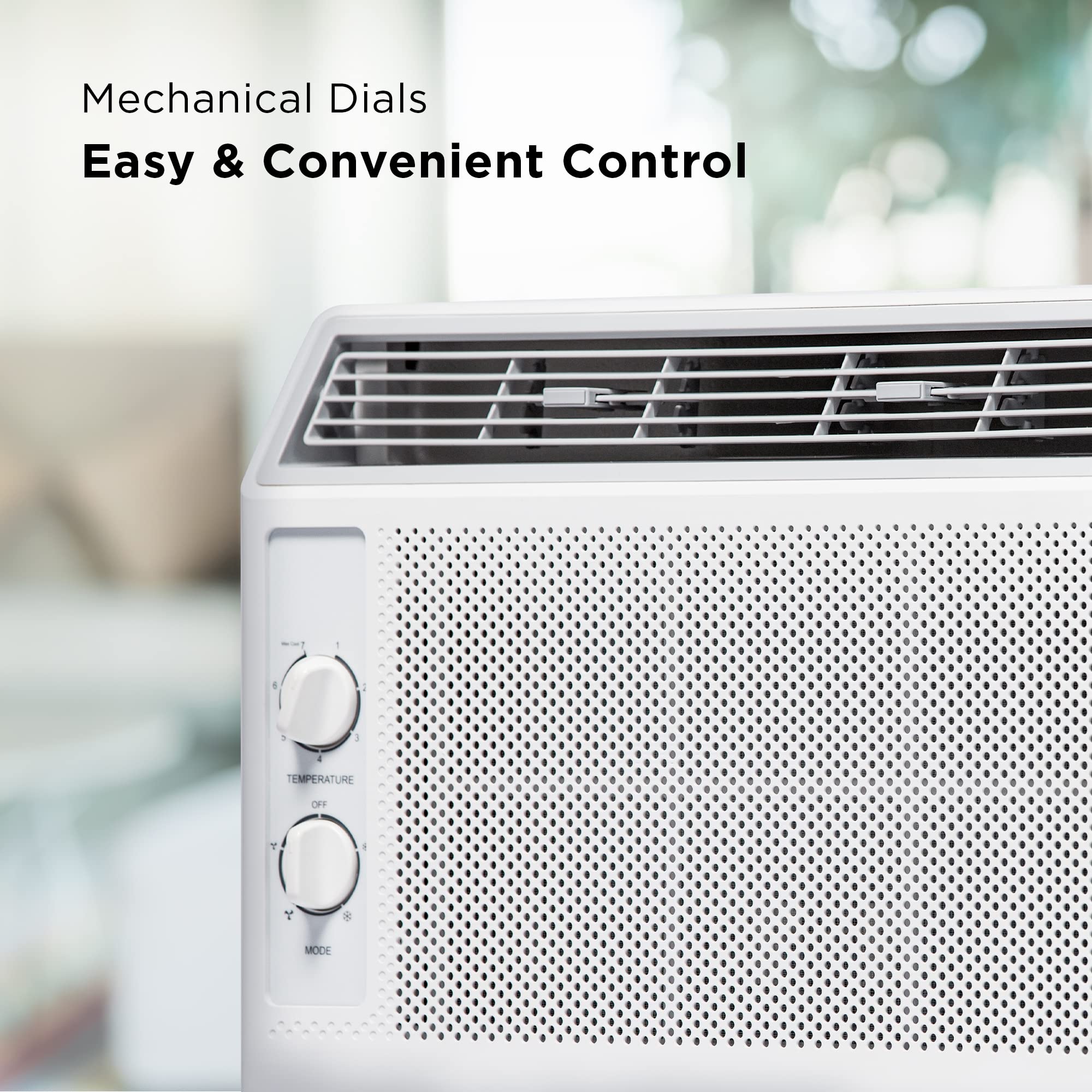 TCL H5W23M 5,000 BTU Window Air Conditioner and Fan-Cool up to 150 Sq. Ft. with Easy to Use Mechanical Control and Reusable Filter, White