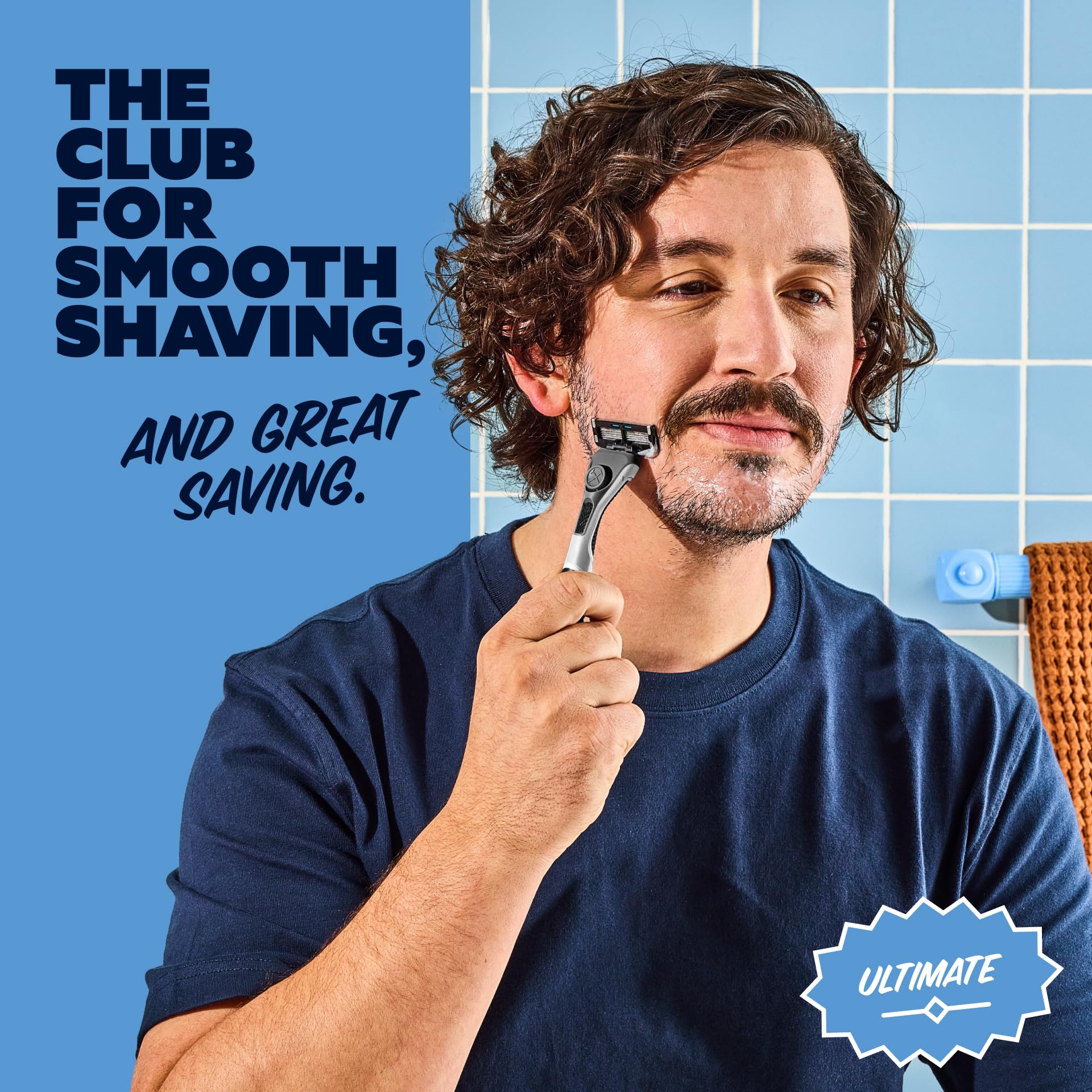 Dollar Shave Club | Ultimate Shave Set | 4 Extra Close Refill Cartridges, 1 Handle, 1 Prep Scrub 3 ounce, 1 Shave Cream 6 ounce, 1 Post Shave Dew 3.4 ounce