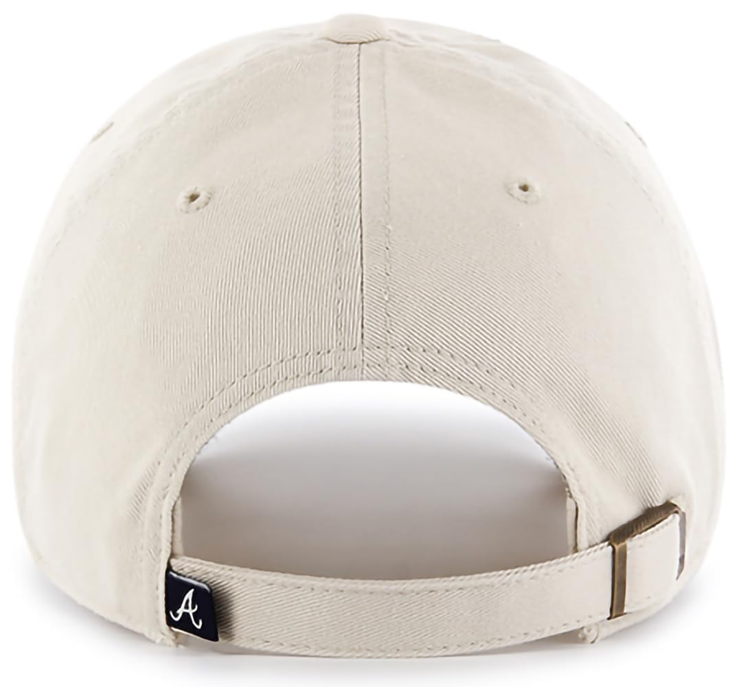 '47 Atlanta Braves Natural Clean Up Adjustable Hat, Adult One Size Fits All Off-White
