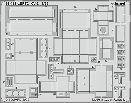 Eduard EDU36481 1/35 Soviet Army KV-2 Heavy Tank Etched Parts for Tamiya Plastic Model