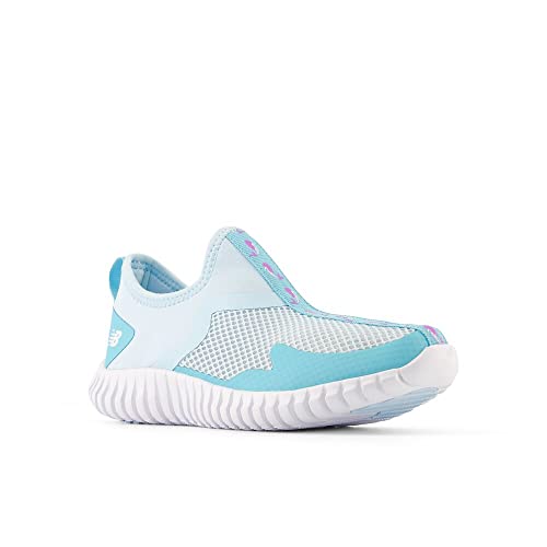 New Balance Girls Drift V1 Sneaker, Bleach Blue/Summer Aqua/Cosmic Rose, 4 Wide Big Kid
