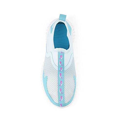 New Balance Girls Drift V1 Sneaker, Bleach Blue/Summer Aqua/Cosmic Rose, 4 Wide Big Kid