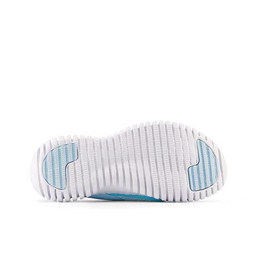 New Balance Girls Drift V1 Sneaker, Bleach Blue/Summer Aqua/Cosmic Rose, 4 Wide Big Kid