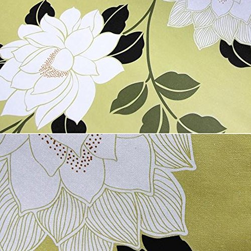 Yifely Large White Peony Removable PVC Shelf Drawer Liner Home Decor Shelving Paper 17x118 Inch