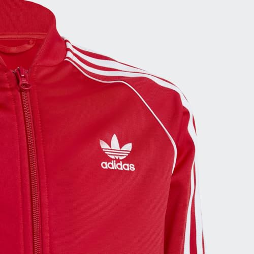 adidas Kids' Adicolor Superstar Track Jacket, Better Scarlet, Medium