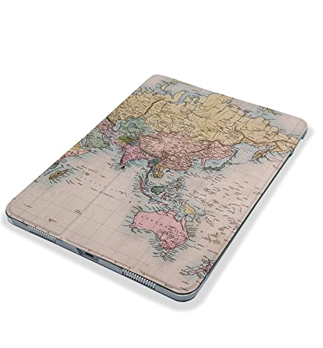 Cute World Map Vintage case Compatible with iPad Mini Air Pro 7.9 8.3 9.7 10.2 10.9 11 12.9 inch Pattern Cover New 2022 2021 Trifold Stand 3 4 5 6 7 8 9 Generation 315 (11" Pro 1/2/3 gen)