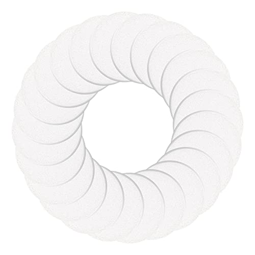 Molain Round Sponge Puff Set 24 Pieces 2.2 Inch Soft Mini Facial Loose Powder Blender Pads Applicator For Liquid Foundation Setting Holder Makeup Beauty Cosmetic Cleanser Washing (White)