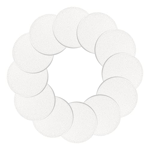 Molain Round Sponge Puff Set 24 Pieces 2.2 Inch Soft Mini Facial Loose Powder Blender Pads Applicator For Liquid Foundation Setting Holder Makeup Beauty Cosmetic Cleanser Washing (White)