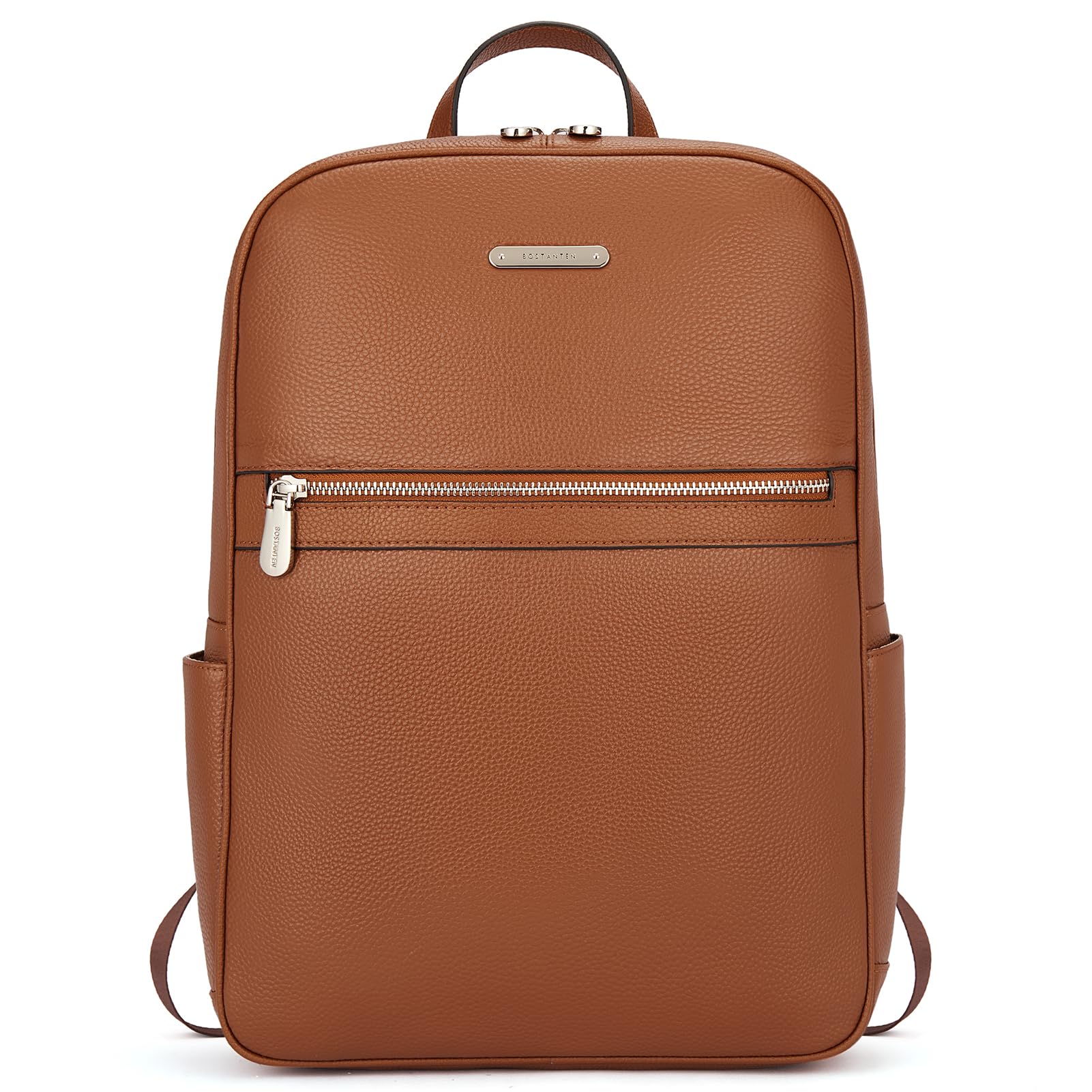 BOSTANTEN Leather Laptop Backpack for Women 15.6 inch Computer Backpack Travel Work Bag