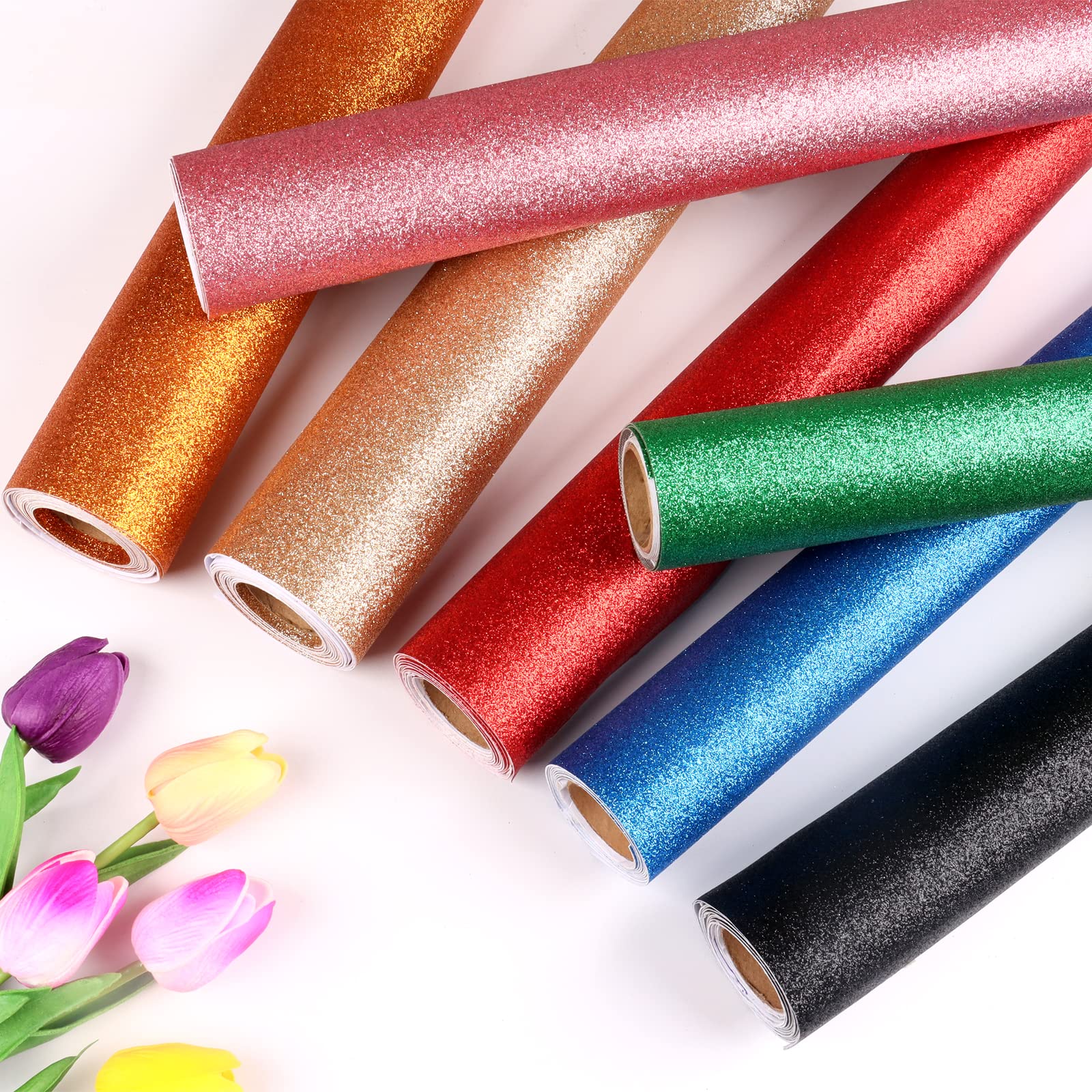 VEELIKE Black Glitter Wallpaper 15.7''x118'' Peel and Stick Sparkly Glitter Black Contact Paper Decorative Self Adhesive Removable Glitter Fabric Wall Paper Roll for Bedroom Wall Decor Cabinets
