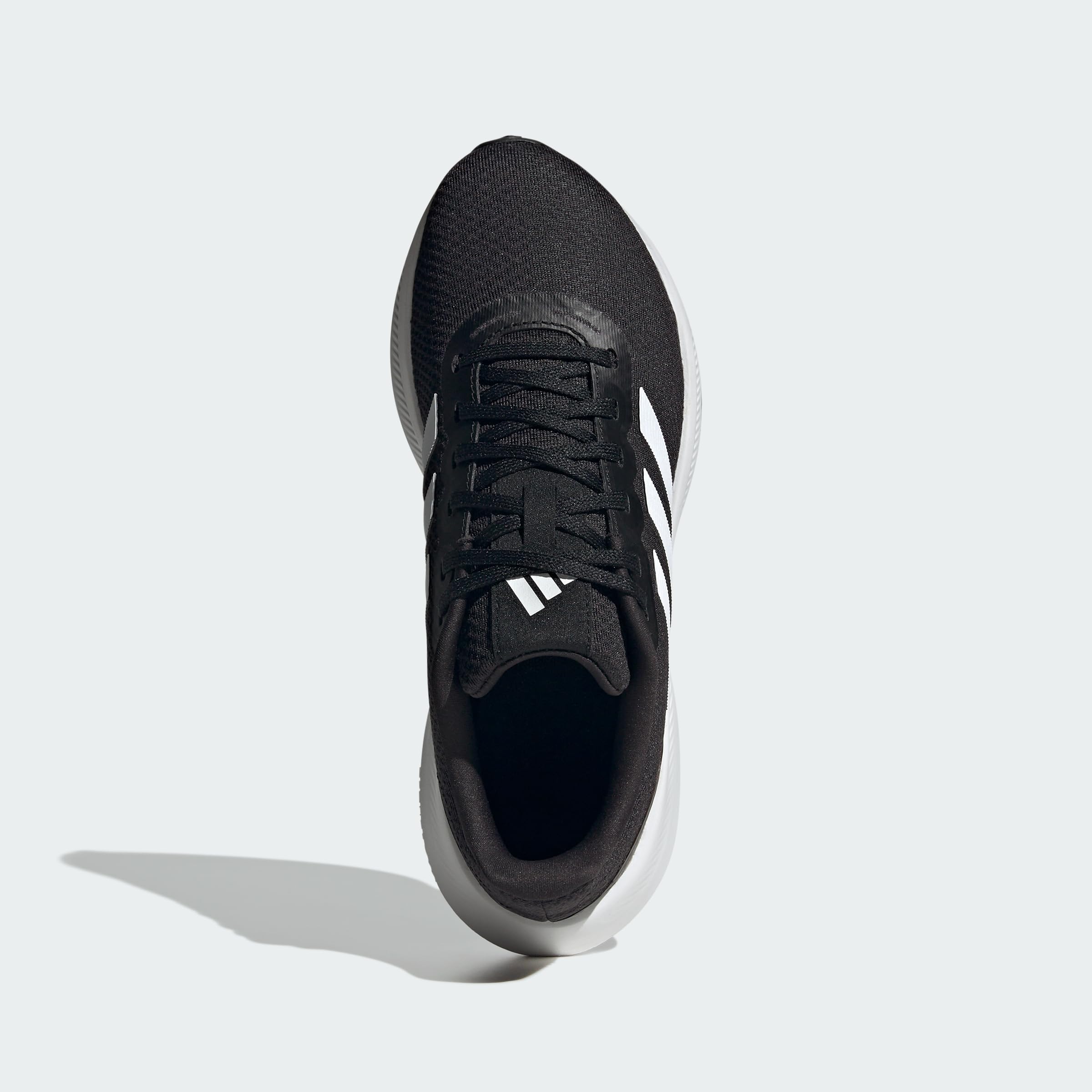adidas Women's Run Falcon 3.0 Sneaker, Black/White/Black, 9 Wide