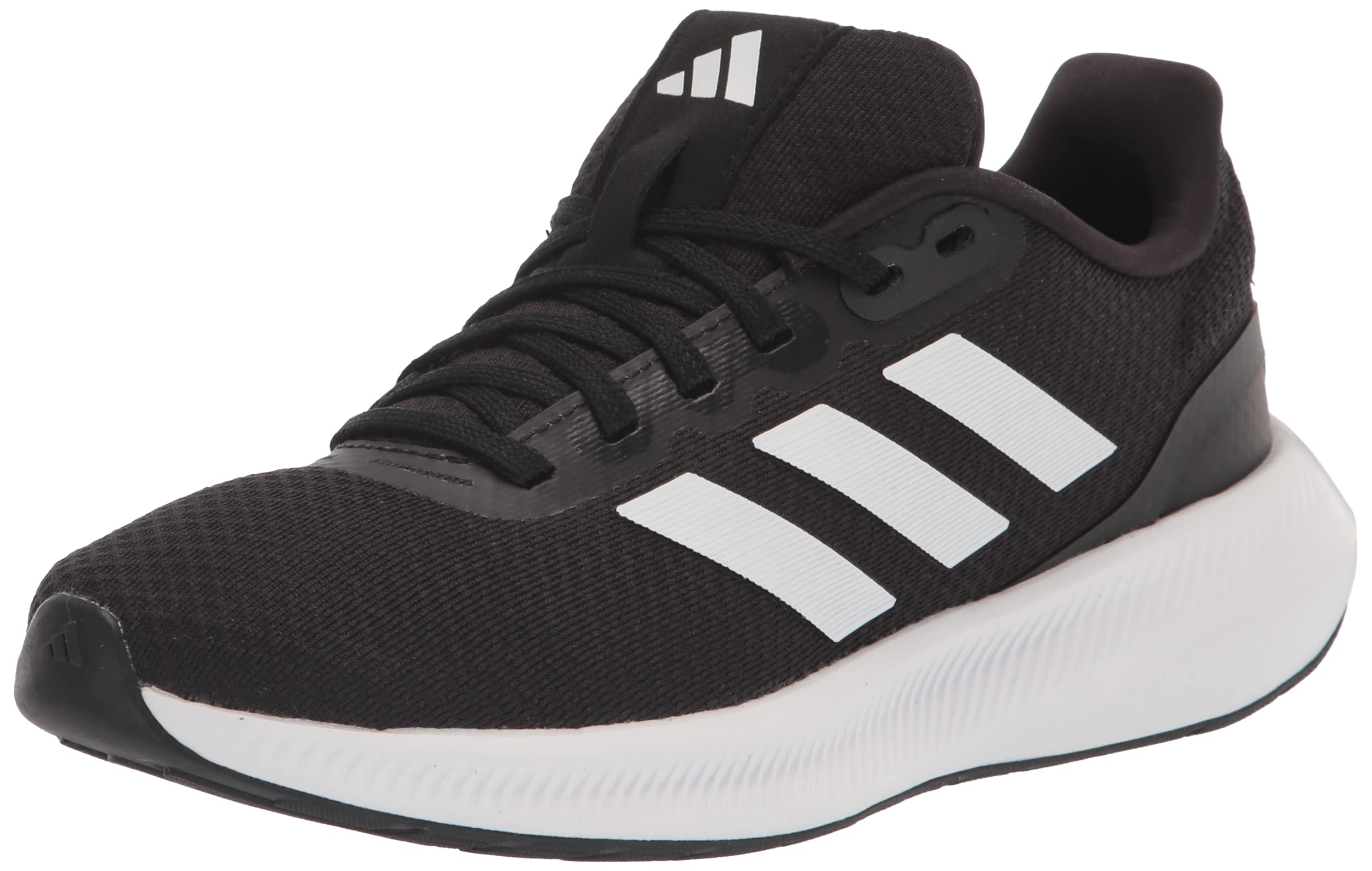 adidas Women's Run Falcon 3.0 Sneaker, Black/White/Black, 9 Wide