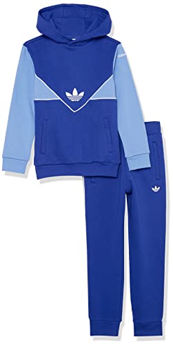 adidas Originals unisex child Adicolor Hoodie Set Sweatsuit, Semi Lucid Blue/Blue Fusion, 4T US