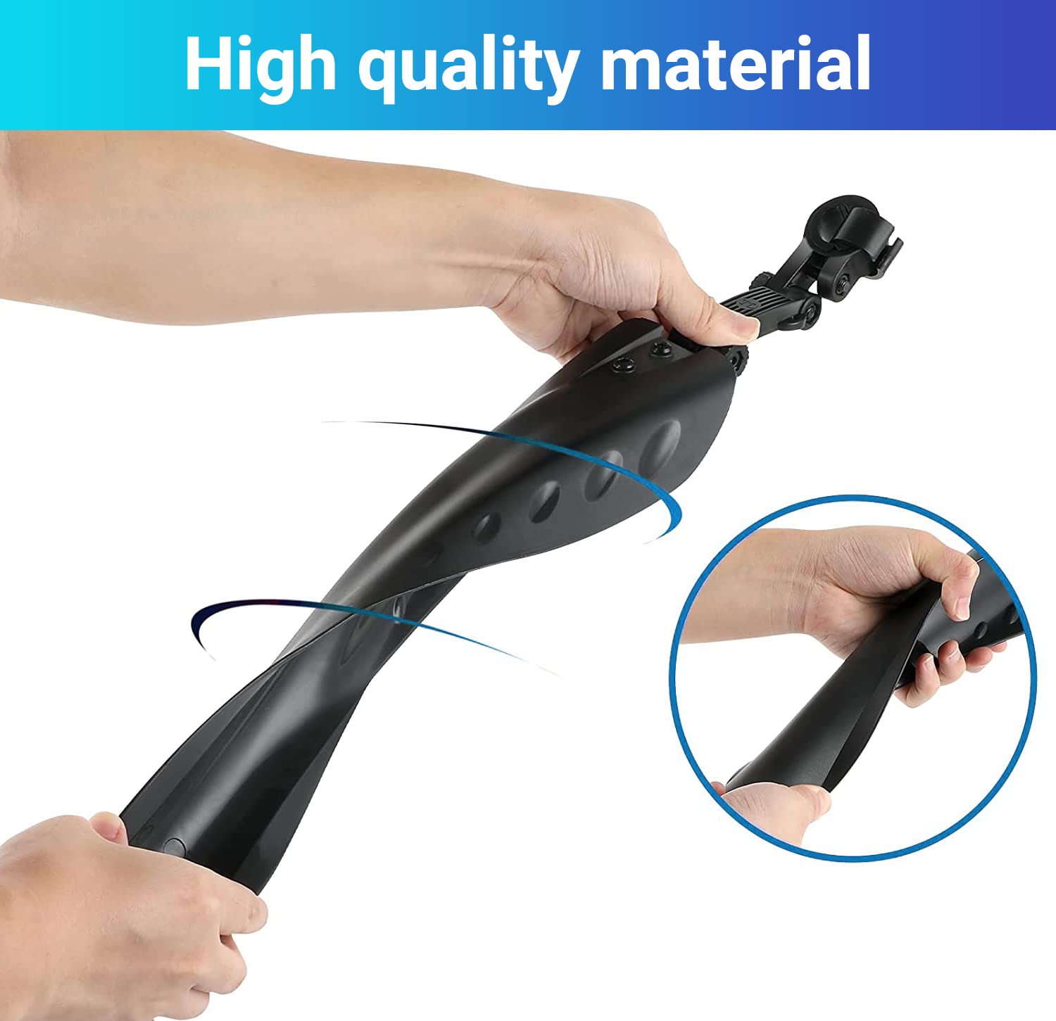 Winmoom Adjustable Bike Fender Set for 22"/24"/26"/27.5"，3 Parts-Universal Full Cover Thicken Widen Bicycle Mudguard Set Front/Rear Mud Guards Fit for MTB Mountain Road Bike