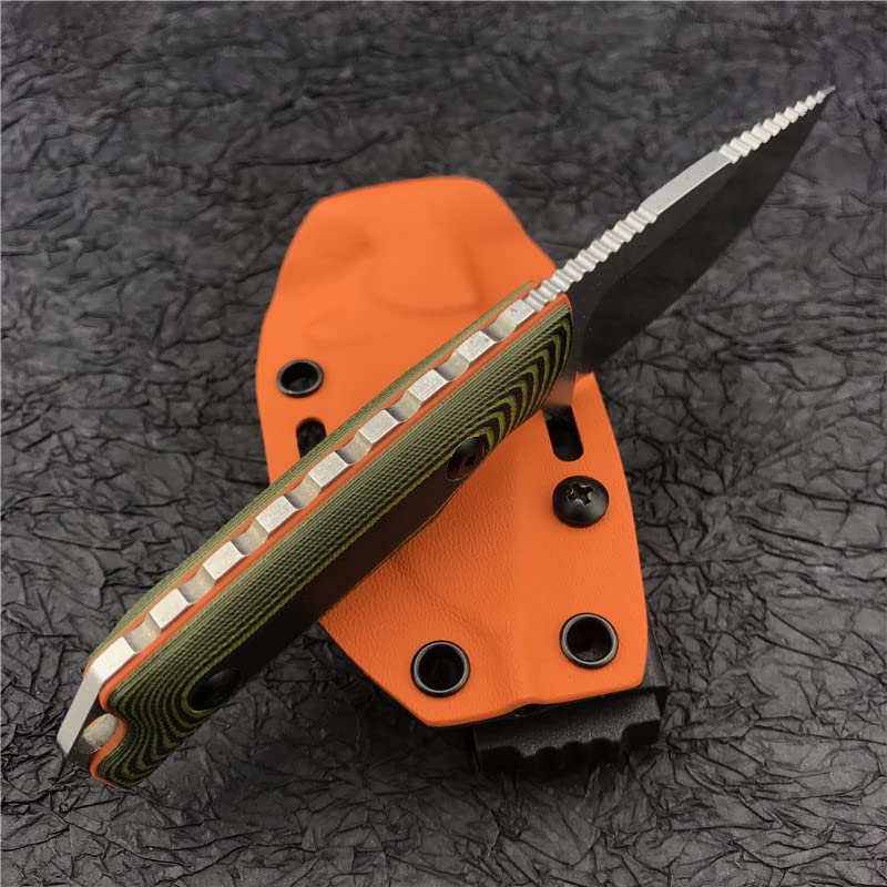 Generies Brands Outdoor Hunt Hidden Canyon Hunter EDC Fixed Blade Knife 2.79" 8Cr13Mov Drop Point, G10 Handles, Kydex Sheath,Gift For Men (G10 Handle)