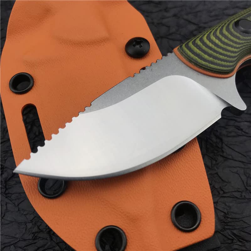 Generies Brands Outdoor Hunt Hidden Canyon Hunter EDC Fixed Blade Knife 2.79" 8Cr13Mov Drop Point, G10 Handles, Kydex Sheath,Gift For Men (G10 Handle)